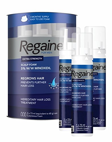 Regaine For Men Hair Regrowth Foam, 73 ml – Triple Pack